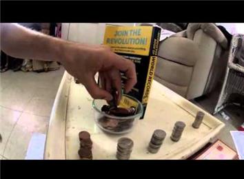 Most American Pennies Thrown At Once | World Record | Tai Star