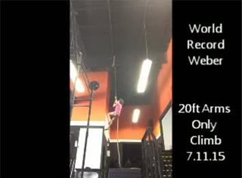 Fastest Arms-Only 20-Foot Rope Climb | World Record | Alicia Weber