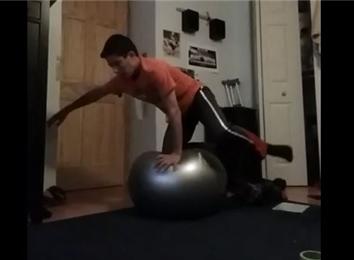 Longest Time Balancing On An Exercise Ball Using One Knee And Hand ...