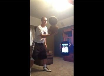 Longest Time Balancing One Basketball On Another Basketball Using One ...