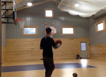 Longest Behind-The-Back Basketball Shot | World Record | Extreme Trick ...