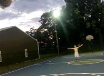 Longest Behind-The-Back Basketball Shot | World Record | Brock Ralphs