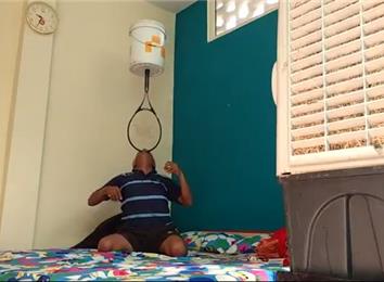 Longest Time Balancing A Five-Gallon Bucket On Top Of Tennis Racquet On ...