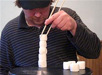 Tallest Marshmallow Tower Stacked Using Chopsticks | World Record ...