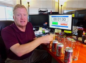 Most Cups Of Coca-Cola Consumed In One Minute | World Record | Dan Simrell