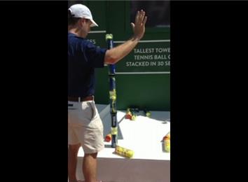 Tallest Tower Of Tennis Ball Cans Stacked In 30 Seconds | World Record ...