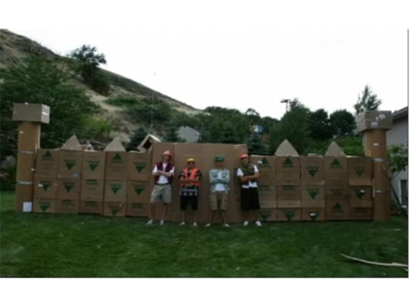 Cardboard Box Fort