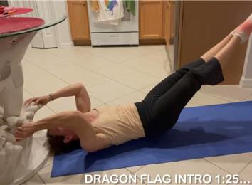 Most Reps In Dragon Flag Cadence Test | World Record | Alicia Weber