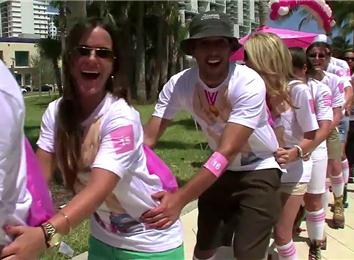 Longest Roller Skating Conga Line | World Record | evian water