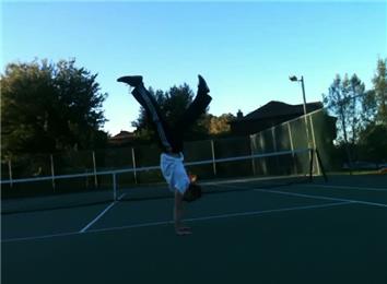 Longest Handstand On A Tennis Court | World Record | Michael Louis