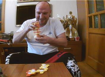 Tallest Fidget Spinner Tower Stacked On An Onion Held In Hand | World ...