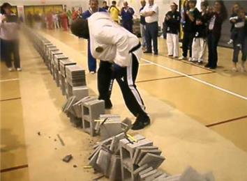 Fastest Time To Break 400 Bricks Using Hands | World Record | Kevin Taylor