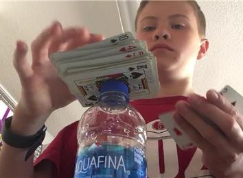 Most Playing Cards Stacked On A Plastic Bottle | World Record | Spencer ...
