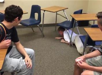 Most Desks Crawled Through In One Minute | World Record | Jacob Cah