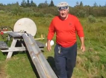 Farthest Distance To Shoot A Hockey Puck Into A Net Using A .22-Caliber ...