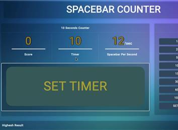 Most Spacebar Presses In 20 Seconds | World Record | Ching
