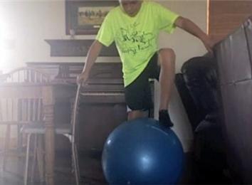 Longest Time Balancing On An Exercise Ball | World Record | Luke Williams