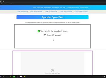 Most Spacebar Presses In 10 Seconds | World Record | susollie