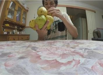 Most Pears Fit In Hand | World Record | Demythrate