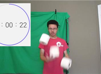 Most Catches Juggling Three Toilet Paper Rolls In 30 Seconds | World ...