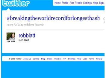 Longest Twitter Hashtag | World Record | Rob Blatt