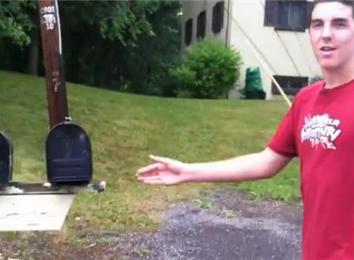 Most Mailbox Flags Flipped Up In One Minute | World Record | Zach Johnson