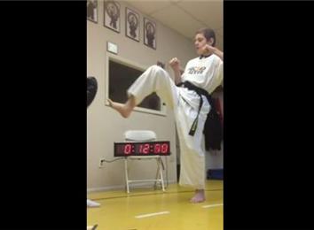 Most Martial Arts Front Kicks In One Minute | World Record | Duncan Burdick