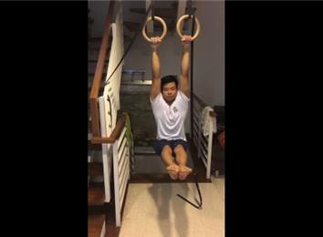 Longest Pike Hold Hanging From Men's Gymnastics Still Rings | World ...