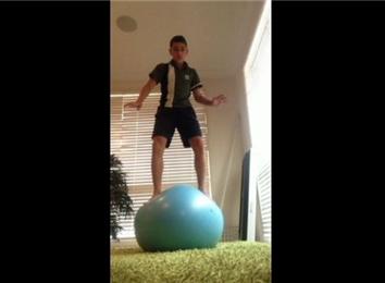 Longest Time Standing On An Exercise Ball | World Record | Jordan Lambiris
