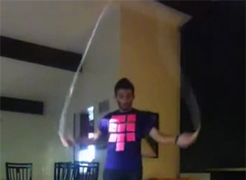 Longest Time Jumping Rope With 10 Sticky Notes Stuck To Body | World ...