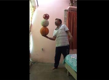 Longest Time Balancing A Three-Ball Stack | World Record | Suresh Gaur