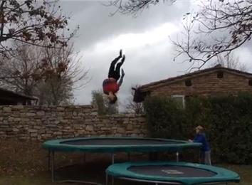 Most Consecutive Front Flips With 180-Degree Rotation On A Trampoline ...